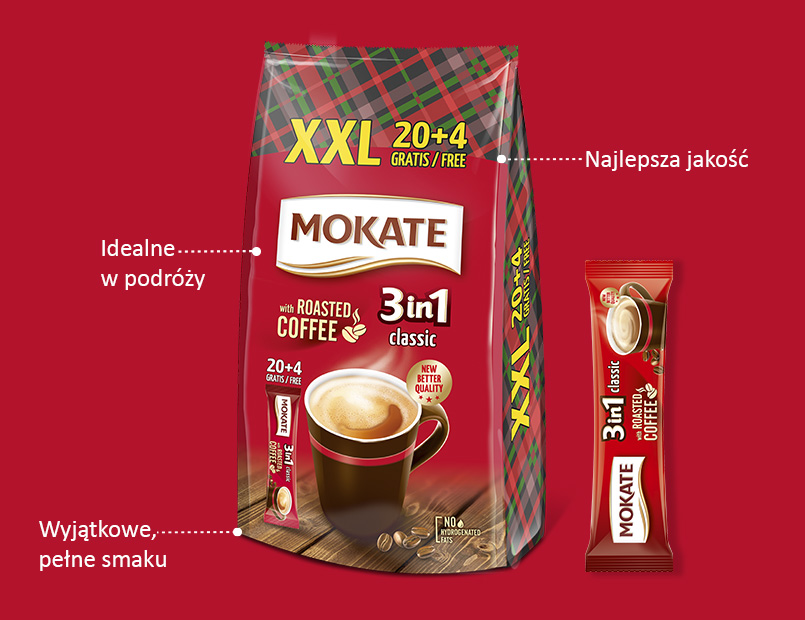 Napój kawowy Mokate 3w1 Classic 24 saszetki